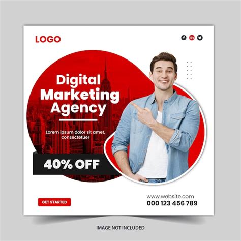 Premium Vector Digital Marketing Social Media Post Template