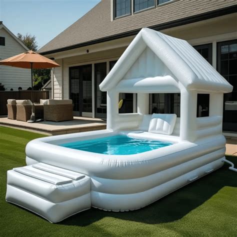 White Backyard Inflatable Pool House Pool Sofa Inflatable Swimming Pool