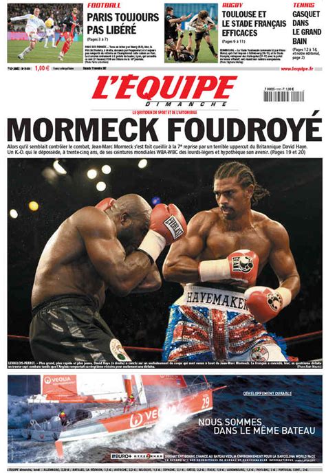 Les Plus Belles Unes De LÉquipe Sélection Boxe