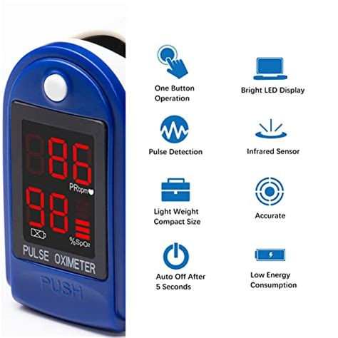 Clinical Guard CMS-50DL SpO2 Pulse Oximeter Fingertip, Blood Oxygen ...