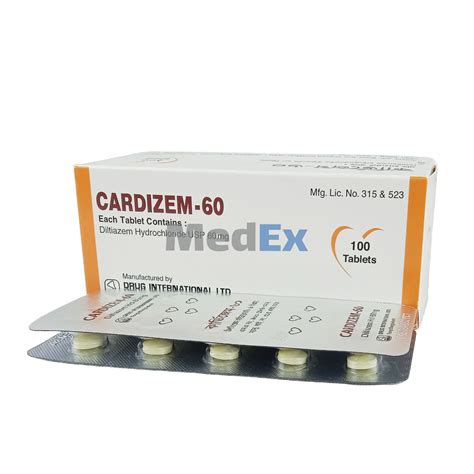 Cardizem 60 Mg Tablet কার্ডিজেম ৬০ মি গ্রা ট্যাবলেট Drug