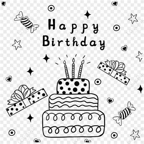 축하 생일 일러스트 라인 그림 선물을 축하합니다화려한크리스마스 Png 일러스트 무료 다운로드 Lovepik