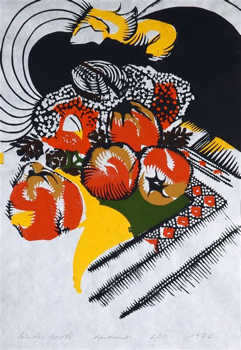 Gunther Borst Linosnede Stilleven Verkocht Kunstveilingnl