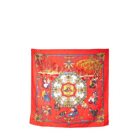 Hermes Carré 90 Joies Dhiver Hermès En Soie Multicolore Doccasion