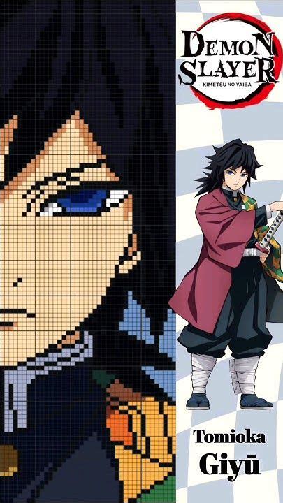 Tomioka Giyu Demon Slayer Kimetsu No Yaiba Tomioka Giyu Pixel Art