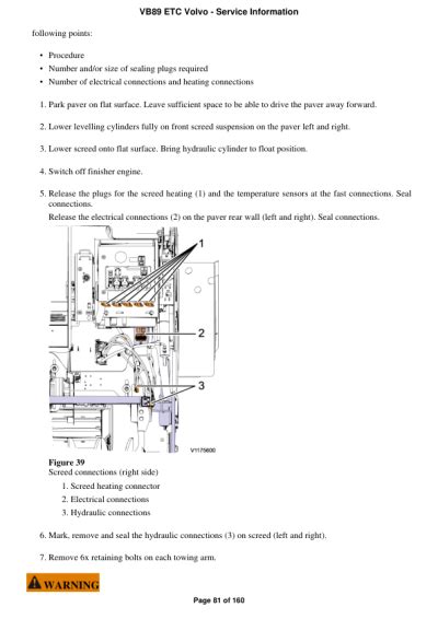 Volvo Vb89 Etc Screeds Repair Service Manual
