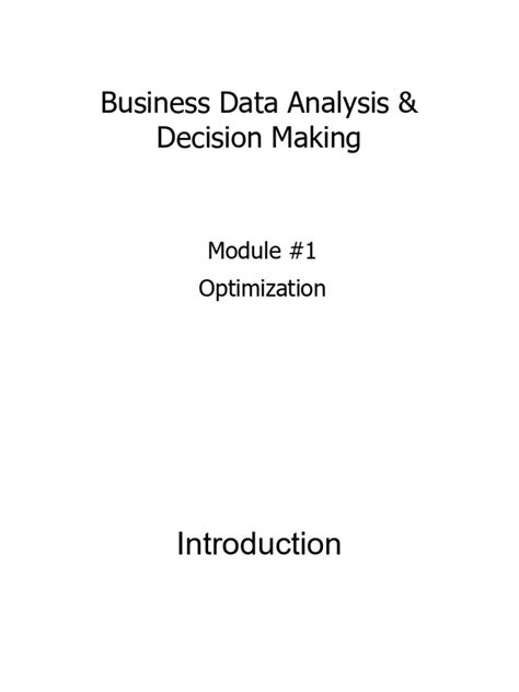 Module 1 Optimization Pdf Mathematical Optimization