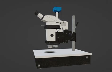 3d Model Microscope Vr Ar Low Poly Cgtrader