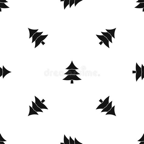 Fir Tree Pattern Seamless Black Stock Vector Illustration Of Icon Needle 100083330