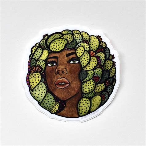 Cassi Redux Prickly Pear Hair Feminine Portrait Girl Art Vinyl