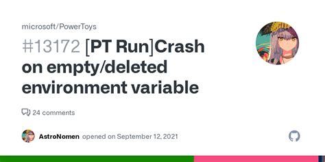 Pt Run Crash On Emptydeleted Environment Variable · Issue 13172