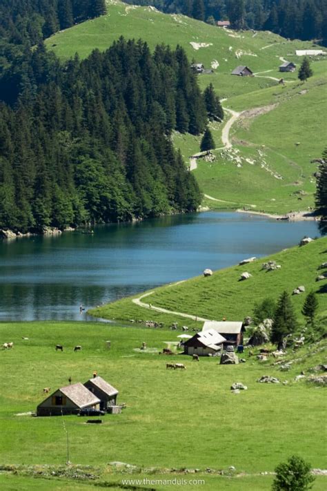 Seealpsee Hike In Appenzell Alps Switzerland