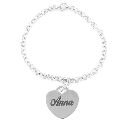 Bracciale Con Ciondolo A Forma Di Cuore In Argento 925 Phy Gioielli