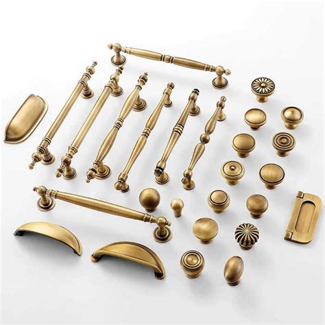 Antique Solid Brass Cabinet Pulls Modern Vintage Style