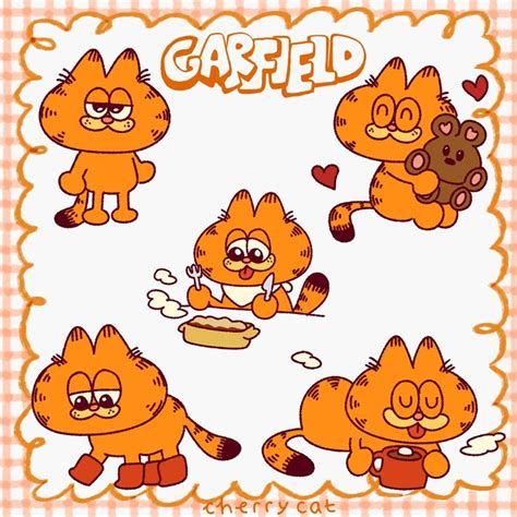 Garfield Fanart Cute Funny Cute Cats Funny Cute Garfield