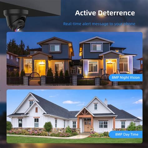 Continuous Recording Security Camera 4k 8mp Turret