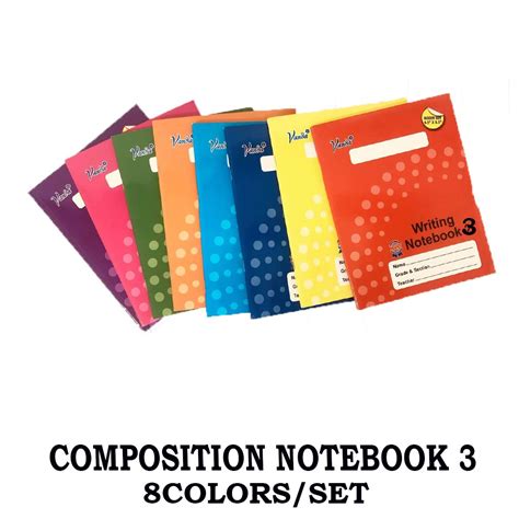 8color Setk12 Prep Grade1 2 3 Writing Composition Notebook Bigger Size