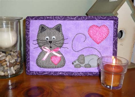 Pdf Pattern For Cat And Mouse Mug Rug Cat Mug Rug Pattern Cat Etsy