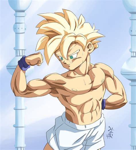 Hace Unos Días Dibujé A Un Trunks Del Futuro Entrenando Con El Torso Al