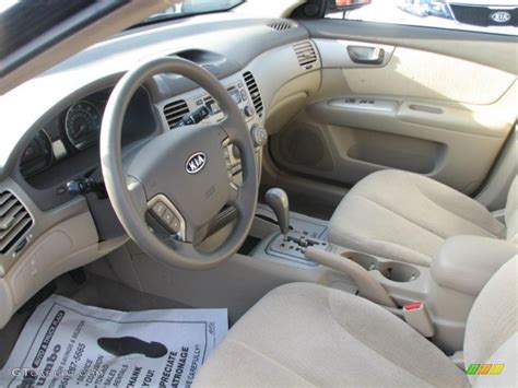 Beige Interior 2007 Kia Optima Lx Photo 39863115