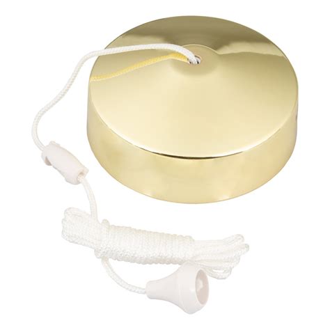 10a 2 Way Ceiling Pull Switch Polished Brass M2 Electrical