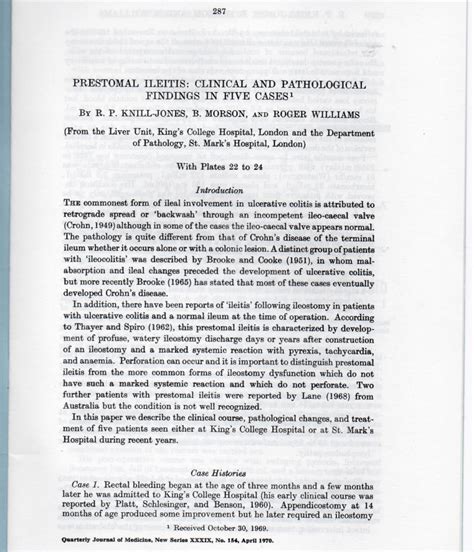 Pdf Prestomal Ileitis Clinical And Pathological Findings In Five Cases