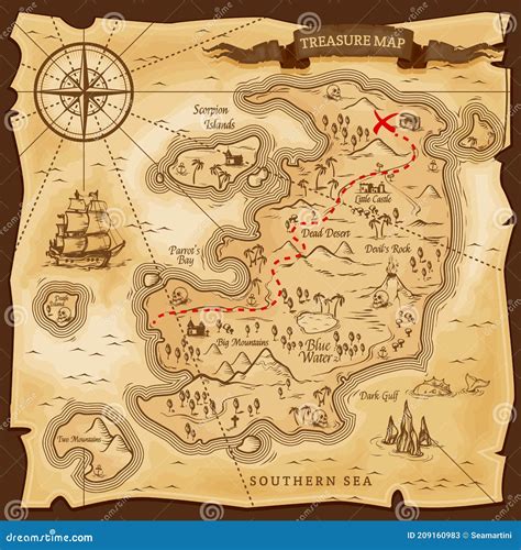 Treasure Map X Clipart