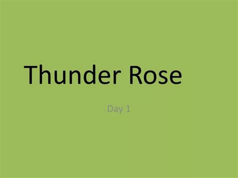 Ppt Thunder Rose Powerpoint Presentation Free Download Id2119177