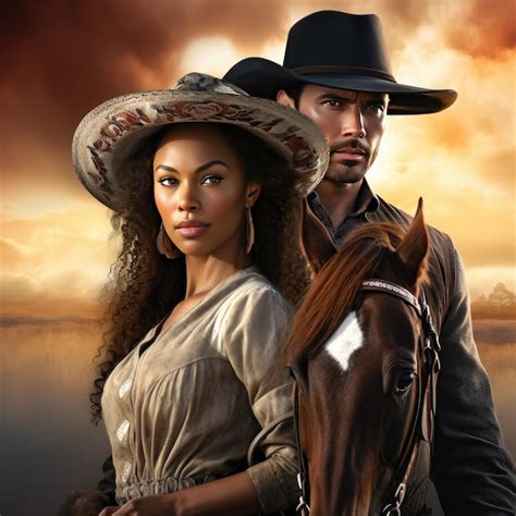 Premium Ai Image Embracing The Wild West An Alluring Tale Of A Black