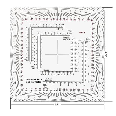 Flexible Map Scale And Protractor For Construction Engineering Surveying