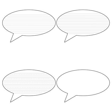 Speech Bubble Shaped Writing Template Free Printable Papercraft Templates