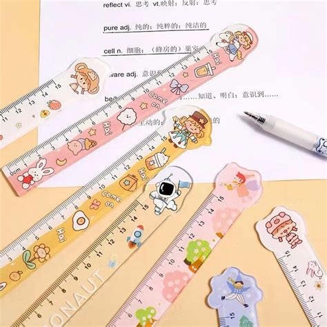 School Plastic Ruler Office Work 15cm Cute Character 15cm Ruler