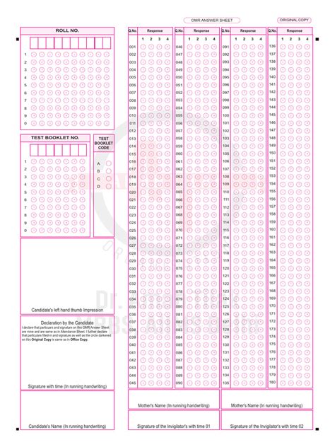 180 Q Omr Sheet For Neet 2025 Pdf Optical Character Recognition