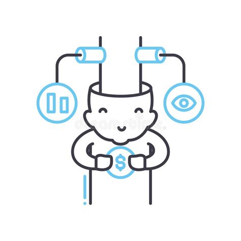 Consumer Behaviour Line Icon Outline Symbol Vector Illustration