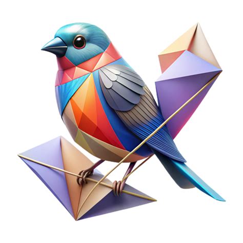 Geometric Bird On Abstract Forms 56088779 Png