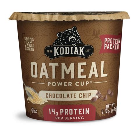 Kodiak Protein Packed Chocolate Chip Instant Oatmeal Power Cup 2 12 Oz