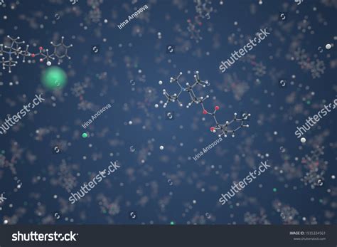 Ipratropium Bromide Molecule Ballandstick Molecular Model Stock