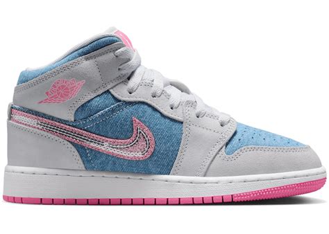 Jordan 1 Mid Denim Sequin Gs Hq1999 400 Us