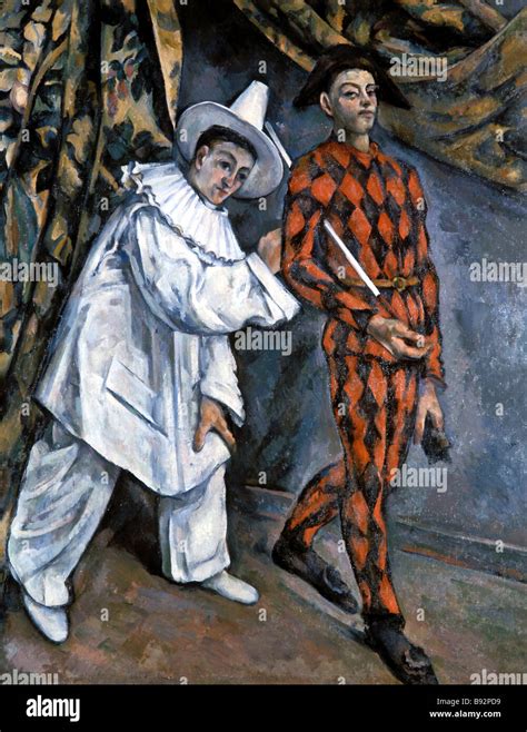 Paul Cezanne 1839 1906 Pierrot And Harlequin Oil On Canvas 1888 Pushkin