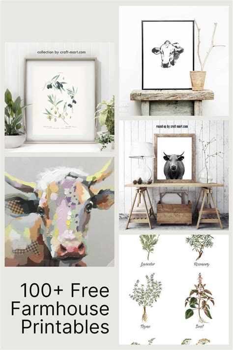 100 Free Farmhouse Printables Farmhouse Wall Decor Living Room Diy