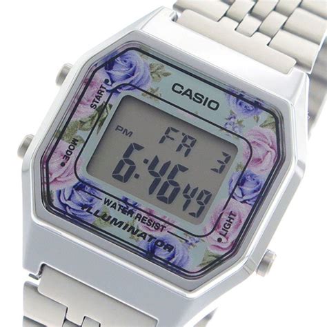 Relógio Cassio Feminino Digital Florido Vintage La680wa 2cdf Casio