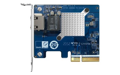 QNAP Single Port Gbase T GbE Network Expansion Card QXG G TB