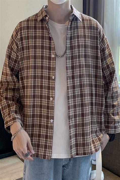 Checkered Vintage Long Sleeve Shirt Checkered Long Sleeves Outfit