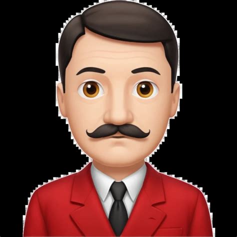 Hitler With Mustache And Red Suit Emoji Ai Emoji Generator