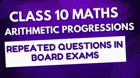 Arithmetic Progression Class 10 Class 10 Maths Arithmetic Progression