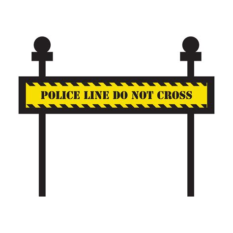 Police Line Vector Icon Design Illustration 12818192 Vector Art At Vecteezy