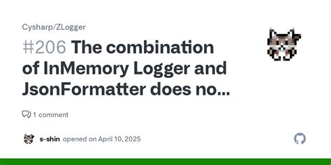 The Combination Of Inmemory Logger And Jsonformatter Does Not Seem To Be Thread Safe · Issue