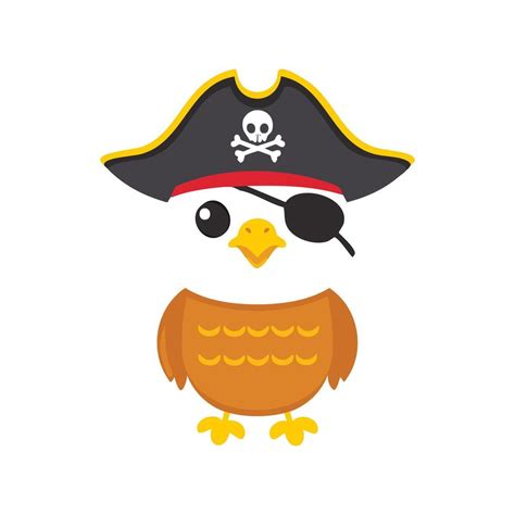 Cute Eagle With Pirate Hat 55709325 Vector Art At Vecteezy