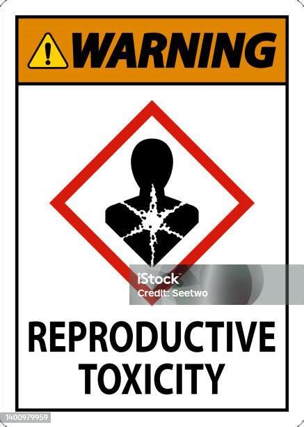 Warning Reproductive Toxicity Ghs Sign On White Background向量圖形及更多人圖片