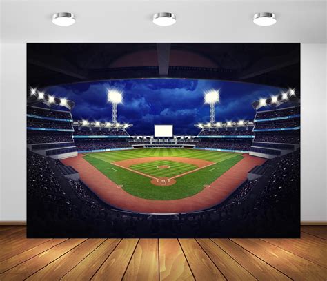 Beleco 8x6ft Fabric Baseball Backdrop Baseball Field